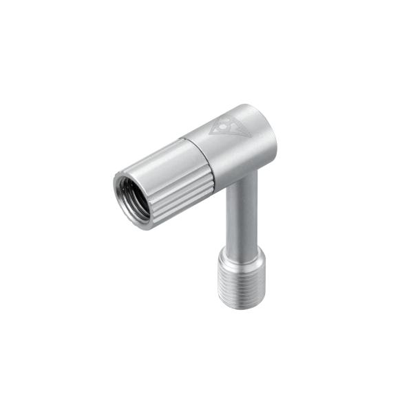 【商品名】　TOPEAK(トピーク) プレッシャーライト シルバー 【商品説明】　・15g・L25×W10×H38mm・チェックバルブ付・プレッシャーライト口金・真鍮ヘッド・米式バルブ口金対応・英語名:Pressure-Rite Schra...