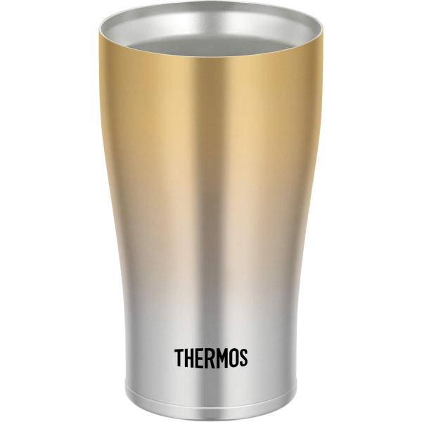 【商品名】　サーモス 真空断熱タンブラー 0.34L ゴールドフェード JDE-341C GD-FD 父の日 ギフト ビール 男性 女性 誕生日 プレゼ 【商品説明】　・サイズ(約):7.5×7.5×13cm、本体重量(約):200g・保冷...