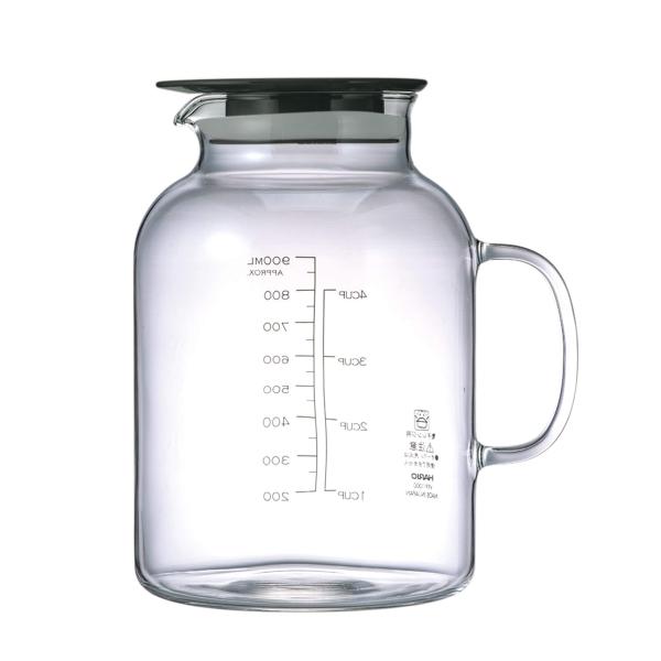 【商品名】　HARIO(ハリオ) お酢 保存容器 ビネガーズフルーツポット 1000ml 漬物 ブラック 日本製 VFP-1000-B 1個入 【商品説明】　・お家でカフェ気分-お家で手軽にビネガードリンクを。耐熱ガラス製なので、レンジ調理...