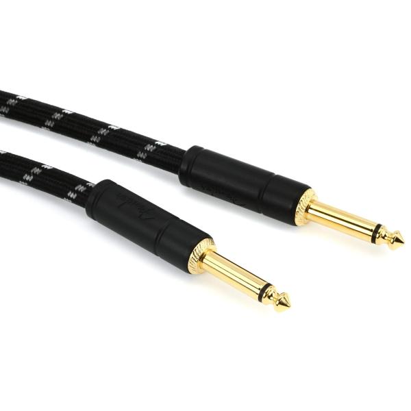 【商品名】　Fender シールドケーブル Deluxe Series Instrument Cable, Straight/Straight, 10' 【商品説明】　・カラー:Tweed, Black Tweed・ケーブル長:6in(約0...