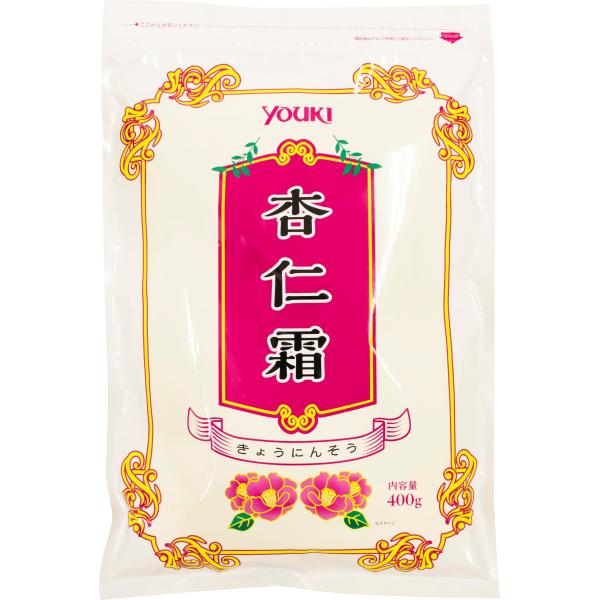 【商品名】　ユウキ食品 杏仁霜（キョウニンソウ）400g -杏仁豆腐作りに- 【商品説明】　・内容量:400g（業務用サイズ）・原材料：砂糖、ぶどう糖、コーンスターチ、甜杏仁、全粉乳／香料、（一部に乳成分を含む）・原産国:台湾・杏仁豆腐の香...