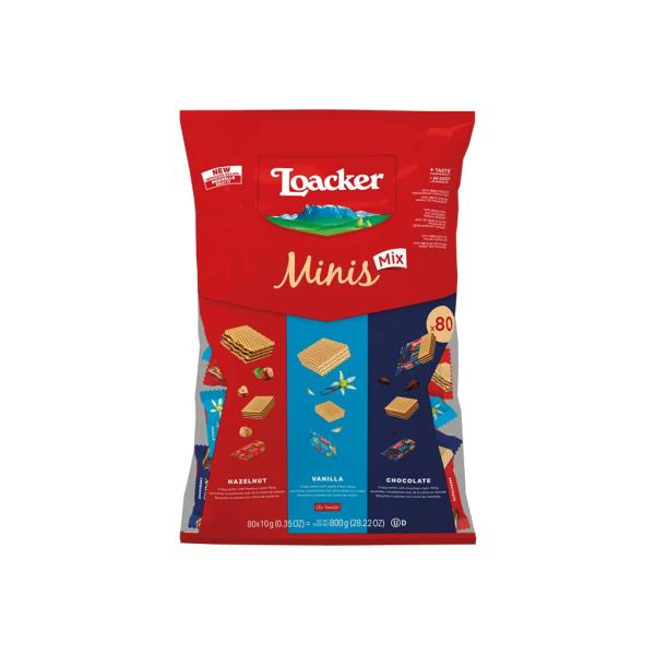 【商品名】　Loacker(ローカー) ミニズアソート 80個入リ 【商品説明】　・パッケージ重量: 0.862 kg・内容量:800g・原材料:&amp;lt;ナポリタン&amp;gt;小麦粉、ココナッツオイル、グルコースシロップ、砂糖、...
