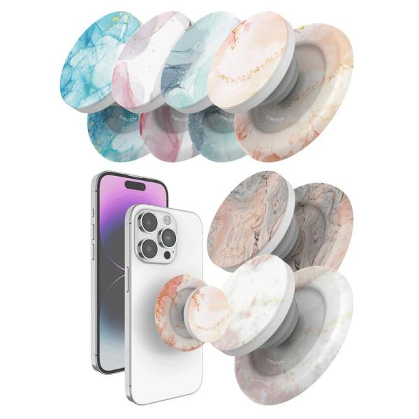 【商品名】マーブリング 大理石 Magsafe 対応 スマホスタンド 強力磁石仕様 かわいい スマホグリップ グリップホルダー スマホリング シンプル スタンド ホルダー 落下防止 携帯スタンド スマホ グリップスタンド マグセーフ対応【材...