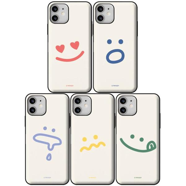 【商品名】ビッグわいわい iPhone Galaxy マグネット カード ドア バンパー ケース カバー スマホケース BIG WAGLE WAGLE MAGNET CARD DOOR BUMPER カード２枚が収納できる実用性 ミラーが入...
