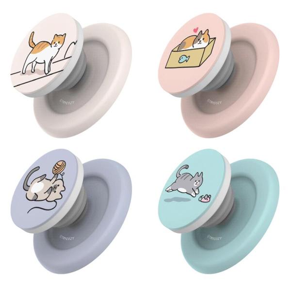 【商品名】猫の一日 Magsafe 対応 スマホスタンド 強力磁石仕様 かわいい スマホグリップ グリップホルダー スマホリング シンプル スタンド ホルダー 落下防止 携帯スタンド スマホ グリップスタンド マグセーフ対応 A DAY O...