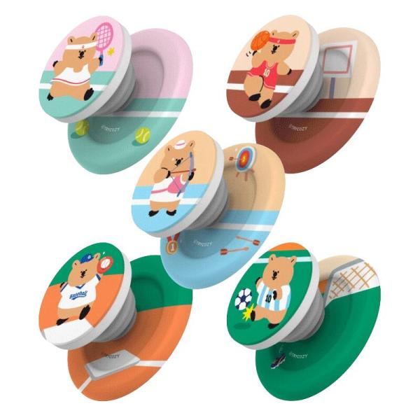 【商品名】クアッカワラビー オリンピック Magsafe 対応 スマホスタンド 強力磁石仕様 かわいい スマホグリップ グリップホルダー スマホリング シンプル スタンド ホルダー 落下防止 携帯スタンド スマホ グリップスタンド マグセー...