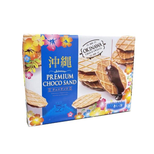 「北谷の塩」を練り込んだ、甘じょっぱさが癖になるプレミアムなワッフルサンドです。名称：菓子原材料名：チョコレート（植物油脂、砂糖、全粉乳、ココアパウダー、ココアバター）（国内製造）、小麦粉、グラニュー糖、マーガリン、鶏卵、ココアパウダー、粉...