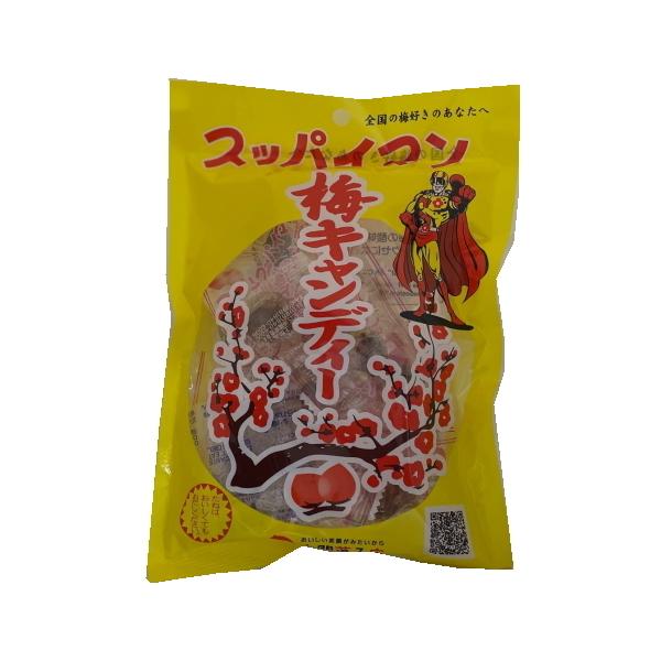 スッパイマン梅キャンディーは、きゅっとすっぱい乾燥梅を香ばしいべっこう飴でくるみました。 乾燥梅のすっぱさとべっこう飴のまろやかな甘ささがマッチしたキャンディーです！梅干しは熱中症対策に必要な食塩、クエン酸ナトリウム、塩化カリウムが全て含ま...
