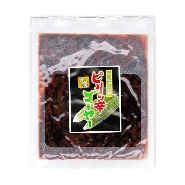 沖縄名産のゴーヤーを四川風に仕上げた佃煮です。 新感覚のお惣菜、ゴーヤーに唐辛子、にんにく、豆板醤、ごま等の素材を加えた逸品です。 お酒の肴にどうぞ！ 沖縄県内（工場）にて製造加工しています。名称：そうざい（ゴーヤー佃煮）原材料名：木くらげ...