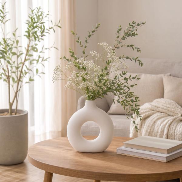 ・職人の手仕事による陶器の表情を楽しめ、花を生けるだけでデスクや棚にやわらかなアクセントを添えます。・中温焼成陶器を使用し、素材の持ち味を活かしたシンプルな仕上がりで日常の空間になじみやすい仕様です。・置き場所や収納スペースを確認しながら取...