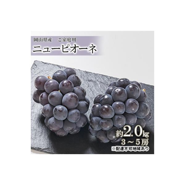 ■お礼品詳細　・内容量：ニューピオーネ約2.0kg(3〜5房) 岡山県内産(5条8号ハ)　・賞味期限：出荷日より冷蔵5日　・配送方法：冷蔵配送　・事業者：晴れの国おかやま館(JA全農おかやま)　・備考：お届け日の指定、時間の指定は申し訳ない...