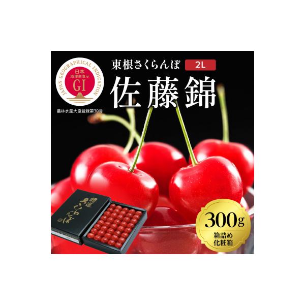 ■お礼品詳細　・容量：GI 東根市さくらんぼ「佐藤錦」 （GI認証・特秀品・2Lサイズ） 300g 鏡詰め　・賞味期限：出荷日から3日程度※到着後お早めにお召し上がりください。　・保存方法：冷蔵庫に入れてお早めにお召し上がりください　・アレ...