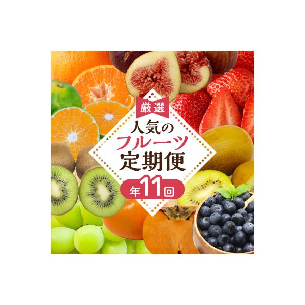 ■お礼品詳細　・内容量：定期便 年11回旬のフルーツをお送りします　・消費期限：到着後、冷蔵での保管のうえ、お早めにお召し上がりください　・配送方法：冷蔵　・のし対応 ・表書き：不可　・事業者：JAむなかた農産直売所「ほたるの里」：福岡県宗...