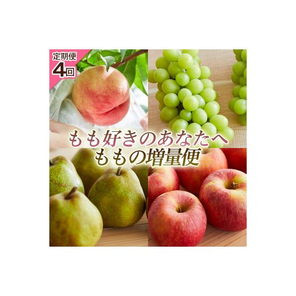 ■お礼品詳細　・配送方法：冷蔵　・事業者名：株式会社森からの恵み　・アレルギー情報：もも/りんご　・提供元：山形市■お申し込み・配送・その他　・発送時期：★ご入金後、翌月もしくは翌々月以降に記載の商品から全4回お届けいたします★※山形市では...