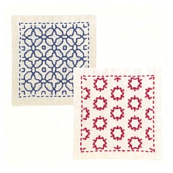 刺し子 一目刺し コースター かんたん 初級者