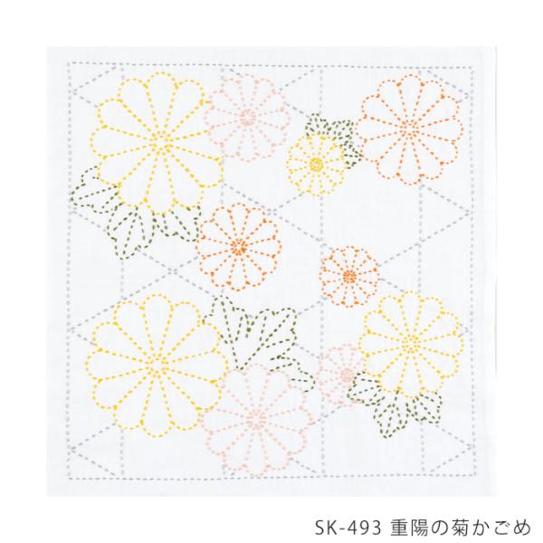 刺し子 刺しゅう 花ふきん キット 木綿 四季 花
