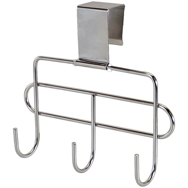 18-8ステンレス　スマートハング　スマートフック　３連【サイズ】約(幅)15×(奥)3.5×(高)13ｃｍ【材　質】１８−８ステンレス鋼【生産国】日本【発送サイズ】ミニ●主婦の方から頂いた声から誕生した商品です。●商品上部の『コの字』型フ...