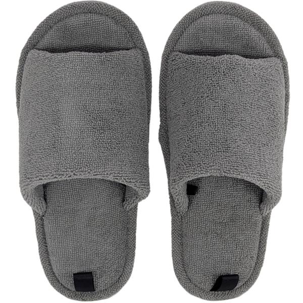 湯上り タオル スリッパ Mサイズ グレー【サイズ】外寸/約26cm【材　質】(表)ポリエステル/(裏)ポリスウェード【発送サイズ】小型商品バスマットのような高吸水力スリッパお風呂上りに履けば足もスッキリさらさら洗濯機洗いOKモチロン普通の...