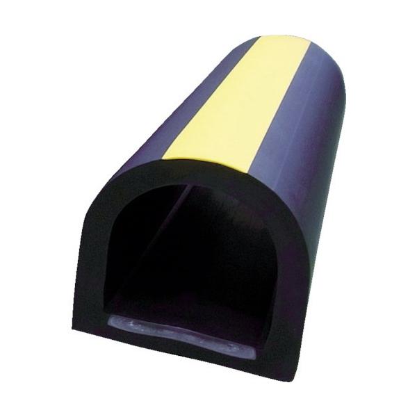 D型中空形状の車止めです。繰り返し圧縮しても形状を保持し、破損しません。