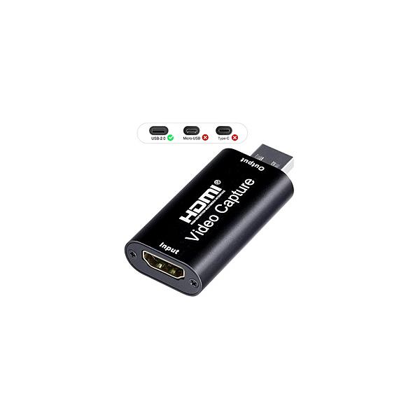 【発売日：2022年12月07日】RM　HDMIキャプチャーアダプター ブラック<br>パソコンとゲーム機の間に接続するだけ。ゲーム映像をパソコンに取り込むことができます。