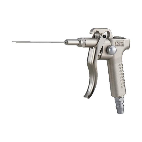 エアーダスターガン本体にエアーマイクロメーターを内蔵した流量調整が可能なエアーダスターガンです。