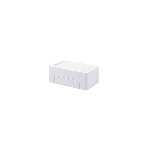 【発売日：2025年11月28日】ホワイトに統一しパソコン無しでクローン（複製）ができるHDD/SSDスタンド<br>パソコンに接続する必要が無く、本体にセットしたHDD/SSD内のデータを簡単にクローン（複製）することができま...