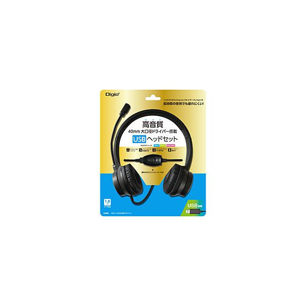 ヘッドバンドクッションとソフトイヤークッションで長時間の使用でも疲れにくいオーバーヘッドタイプ。アジャスター付きなので頭の大きさに合わせてサイズを調節可能。【ケーブル長：1.8m】