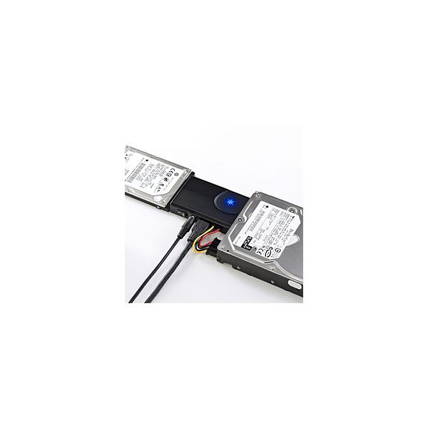 SATAとIDEドライブをUSB3.0で2台同時接続できる変換ケーブル。