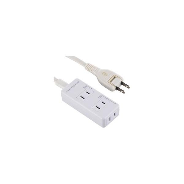 差込口の温度が150℃になると、発煙に至る前に自動的に通電を遮断し、火災事故を未然に防ぎます。