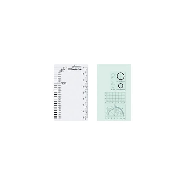 カード1枚でひび割れの幅、長さの測定が可能です。