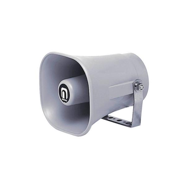 耐候性に優れたASA樹脂を採用しました。取付金具・ネジ類はステンレス鋼製です。  車載、建設機械用や船舶用スピーカとしてもご利用いただけます。 このスピーカはトランスを内蔵していません。アンプの仕様をご確認の上でご利用ください。定格入力：5...