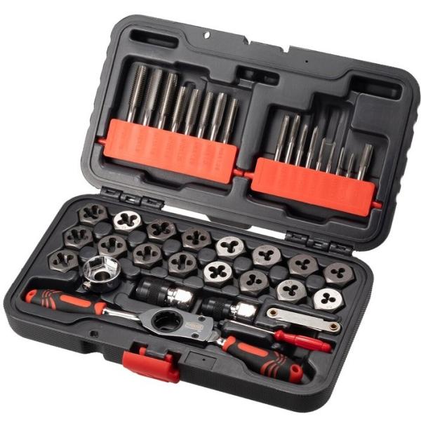 商品説明 ネジを切ったり、ねじ山を修正するタップ&amp;ダイスと折れたり、<br>なめたボルトの除去作業に活躍するエキストラクター<br>タップ＆ダイス：M3×0.5・M3×0.6・M4×0.7・M4×0.75・M...