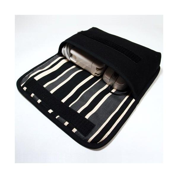 マウスやACアダプタなどのノートPCアクセサリを収納できる布製アダプタケースです。 レッツノートケース, VAIOケース, MacBook Proケースなどとお揃いのカラー・柄であわせることができます。 表地は手触りのよいオックス、裏地は柄...