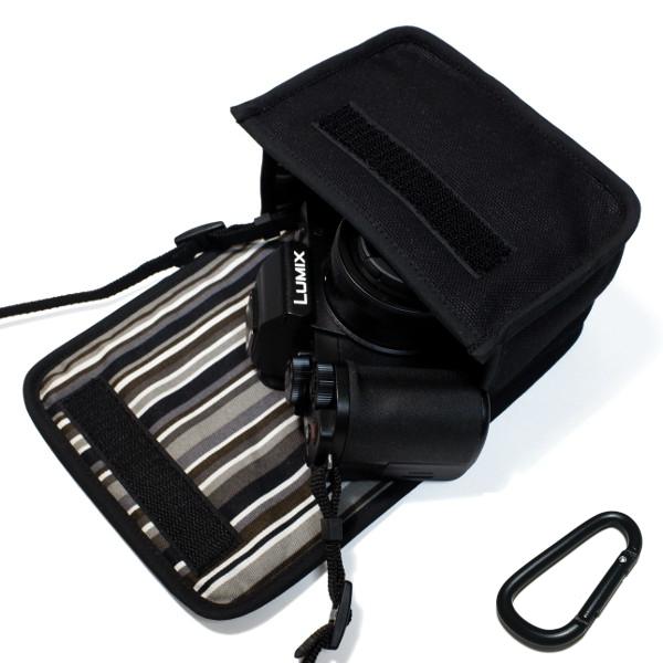 Panasonic VLOGミラーレス LUMIX G100D(DC-G100D), G100(DC-G100)のボディによく合う専用ケースです。表地は耐久性の高い８号帆布、裏地はカラフルなプリントファブリックを使用しています。通常の工業製...