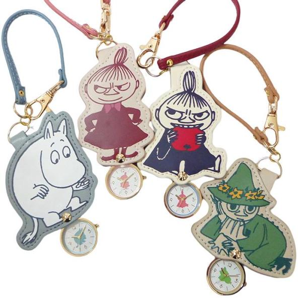 ムーミングッズ 時計 ストラップ ハングウォッチ MOM012 懐中時計 おしゃれ バッグチャーム 携帯時計 メンズ レディース キッズ 便利 バック取手 ベルト通し ベルトループ バックループ ムーミン ムーミン一家 ミイ スナフキン☆誕...