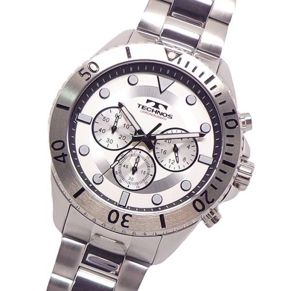 送料無料 腕時計 メンズ ウォッチ テクノス TECHNOS T6B83 クロノグラフ CHRONOGRAPH ステンレス ベルト 送料無料 日本製ムーブ クォーツ 5気圧防水 24時間計 ストップウォッチ SEIKO社製ムーブ 機械 使用...