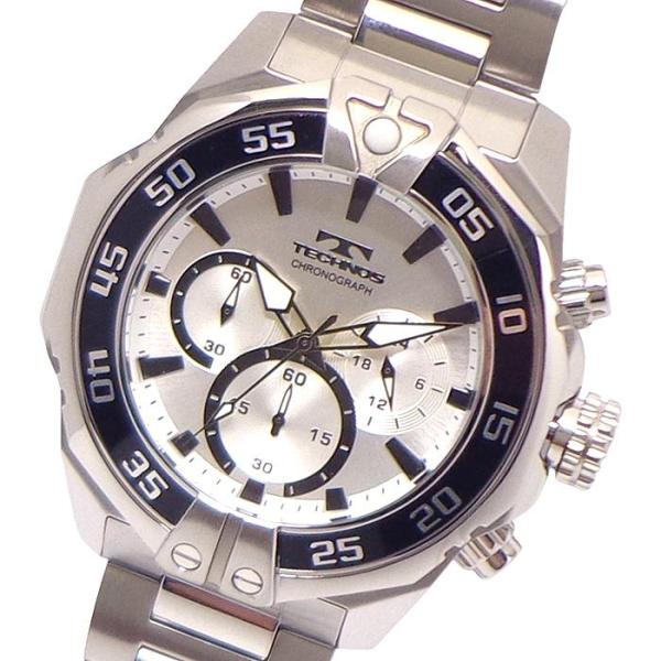 送料無料 腕時計 メンズ ウォッチ テクノス TECHNOS T6C40-SS クロノグラフ CHRONOGRAPH ステンレス 無垢 ベルト 日本製ムーブ クォーツ 24時間計 ストップウォッチ SEIKO社製ムーブ 機械 使用 スイス☆...