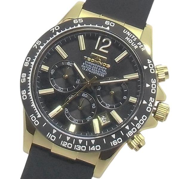 送料無料 腕時計 メンズ ウォッチ テクノス TECHNOS T8C03GB クロノグラフ 24時間計 シリコン ラバーベルト 10気圧防水 送料無料 ブラック文字盤 ブラックベルト クォーツ 時計 クロノ モデル SEIKO社製ムーブ 機...