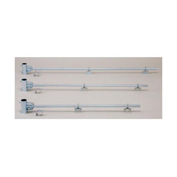 ■サイズ　：130×1134mm■材質　　：鉄(ユニクロメッキ)■付属品　：旗下部固定用金具付■仕様　　：(小)は旗サイズ左右1500mmまでの物に使用できます。◆特長◆●風が無くても、旗がピンと張れます！●48.6mmφの単管でご使用でき...