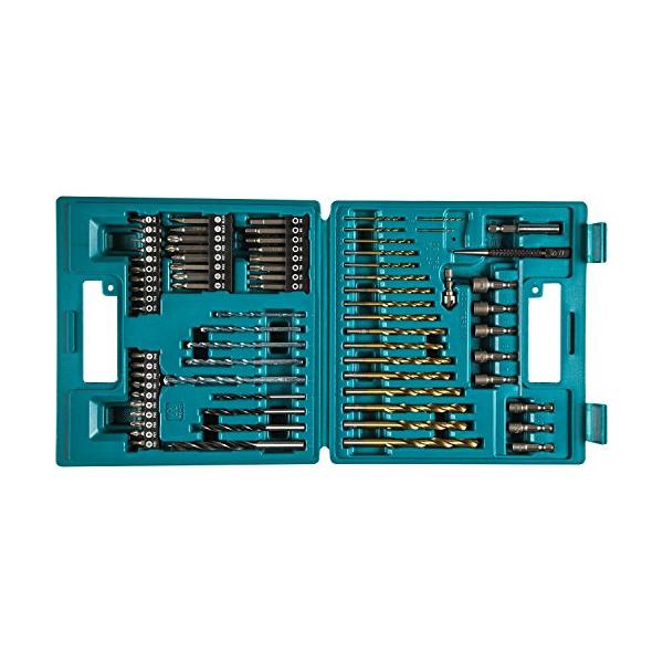 「商品情報」型番：B-49373　軸径：6.3mm 六角軸＆丸軸　収納ケースサイズ：22センチ×22センチ マキタ純正75本入りビットセット。マグネット式ビットホルダー、センターパンチ、ソケットビット、座ぐりドリル、ビット各種のセットとなり...