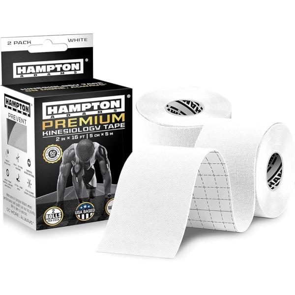 「商品情報」「主な仕様」全てのアスリートのためのキネシオロジーテープ（5cm x 4.8m／2巻入／ホワイト）正規品クロスフィット、ランニング、BJJ、ウエイトトレーニングなどの高負荷スポーツでケガをしやすい部位を守ります／筋肉・腱・靭帯の...