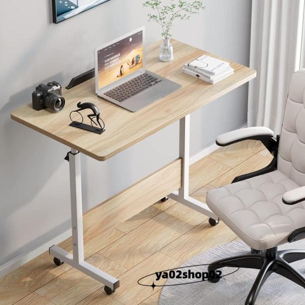 サイズ幅80CM×奥行40CM×高さ65-87CM材質天板：合板脚　：スチール炭素鋼キャスター：プラスチック耐荷重50KG※机の上に立ったり座ったりすることをお控えください。