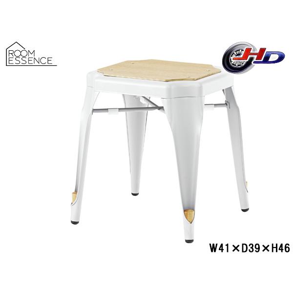 東谷 （あずまや） スツール ホワイト座面と脚の一部に使用された木がワンポイントになったスツール。スタッキング可能なので、使わない時は積み重ねて収納が可能です。メーカー：東谷 （ あずまや AZUMAYA ）品番：PC-460WH商品名：ス...