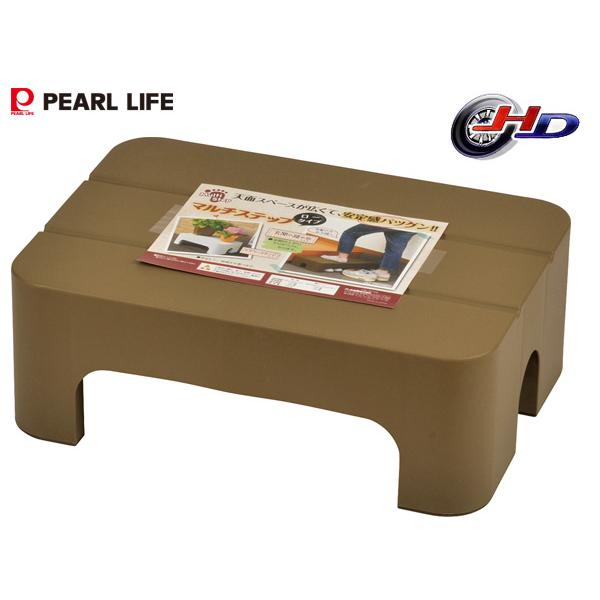 マルチステップ ロータイプ ブラウンHB-3067●天面が広くて、安定感バツグン●手の届かなかった上の戸棚も出し入れラクラク●腰掛けとして靴の脱ぎ、履き時に！●フラワースタンドとして安定して鉢植えが置ける製品サイズ:(約)幅39.5×奥行2...