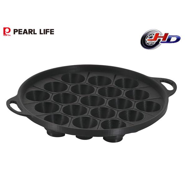 バーニスタ 鉄鋳物製 IH対応 たこ焼き プレート 19穴 HC-942オール熱源対応IH対応で保温性が高く冷めにくい鉄鋳物製生地を多めに入れてもこぼれにくいフチ高形状同じ大きさに作れる串ガイド付 製品サイズ:(約)幅29×奥行24×高さ3...