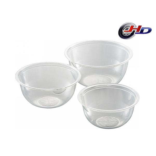 レンジ対応ボウル3点セット■使い勝手の良いボウルの3点セット。レンジ対応なので下ごしらえやお菓子作りに便利です。中身が見えるので調理具合が分かる。 ■商品詳細●ポリメチルペンテン●大（約21φ×9.7cm・1.9L）・中（約19φ×8.7c...