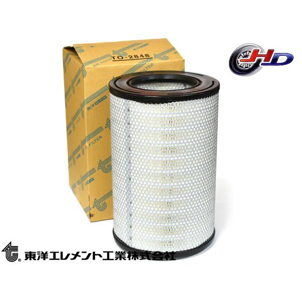 東洋エレメント エアーエレメント TO-2848■エアーエレメントとは…エンジンに吸い込まれる空気をろ過するフィルターの働きをします。空気に含まれるゴミや粉塵を吸収するため、定期的な清掃や交換が必要です。汚れた状態で使い続けると、エンジンの...