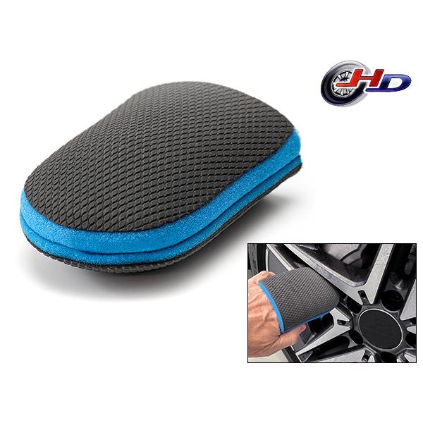 TRYPAD フィンガースポンジ TRYPAD-F-Sフィンガーサイズのスポンジにグリッド形状の特殊ラバーを加工指先に被せてフィットする形状でアルミホイール周辺やボディの細部など曲面や機械作業が困難な細部の除去作業に効率的作業時にはスムーサ...