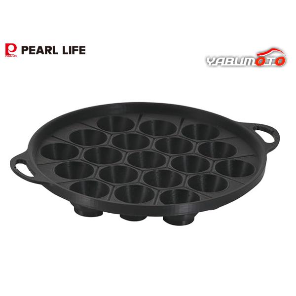 バーニスタ 鉄鋳物製 IH対応 たこ焼き プレート 19穴 HC-942オール熱源対応IH対応で保温性が高く冷めにくい鉄鋳物製生地を多めに入れてもこぼれにくいフチ高形状同じ大きさに作れる串ガイド付 製品サイズ:(約)幅29×奥行24×高さ3...