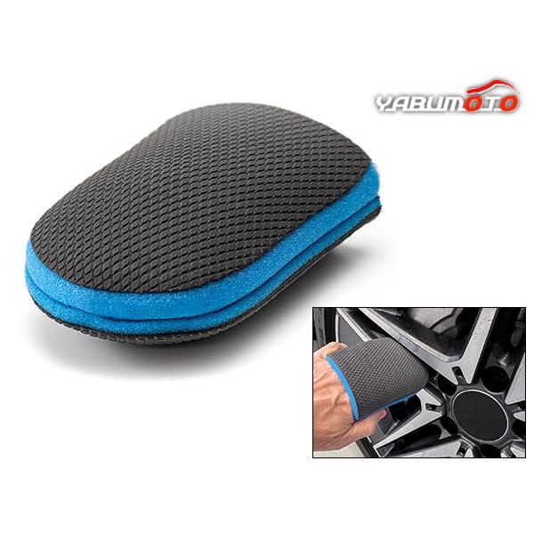 TRYPAD フィンガースポンジ TRYPAD-F-Sフィンガーサイズのスポンジにグリッド形状の特殊ラバーを加工指先に被せてフィットする形状でアルミホイール周辺やボディの細部など曲面や機械作業が困難な細部の除去作業に効率的作業時にはスムーサ...